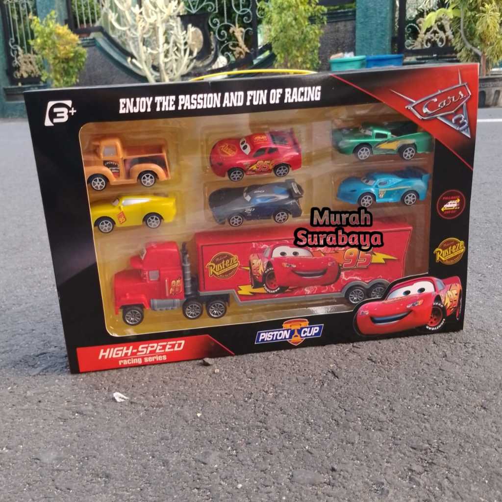 Jual Mainan Anak Mobil Mobilan Cars Lighting Mcqueen Storage Truck 688 ...