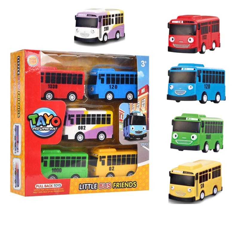 Jual Mainan Anak Bis Mobil Bus Tayo The Little Bus 2088-5 Isi 5pcs | Shopee Indonesia