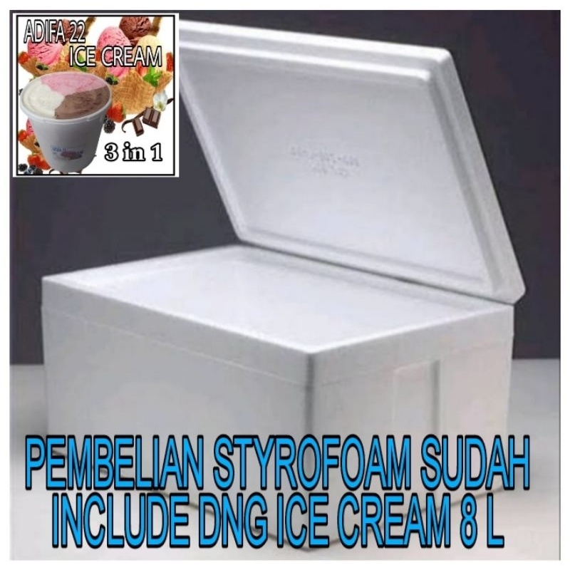 Jual Styrofoam Ice Cream dan ice cream 8 L | Shopee Indonesia