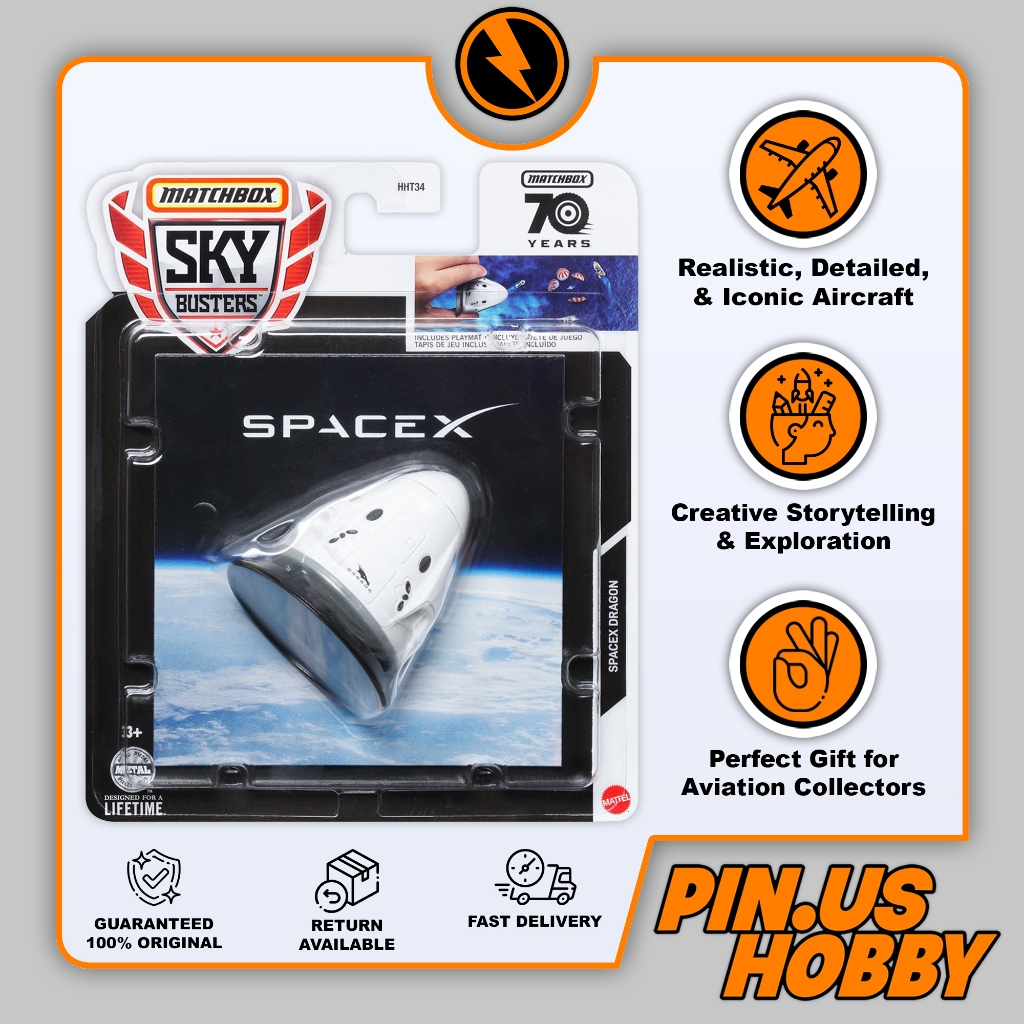 Jual MATCHBOX SKY BUSTERS SPACEX DRAGON ORIGINAL MATCHBOX MADE IN ...