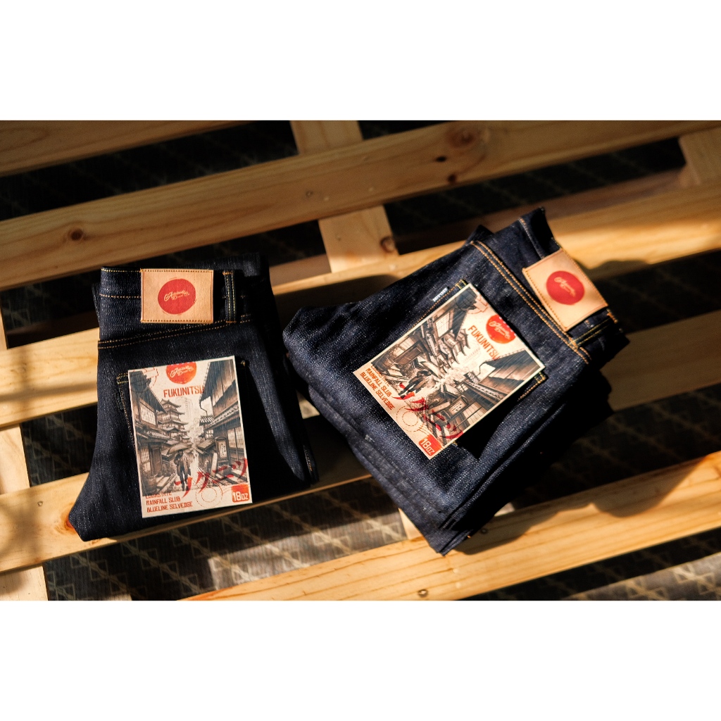 Jual Adelaide Denim | 18oz Fukunitsu Loomstate Rainslub Blueline ...