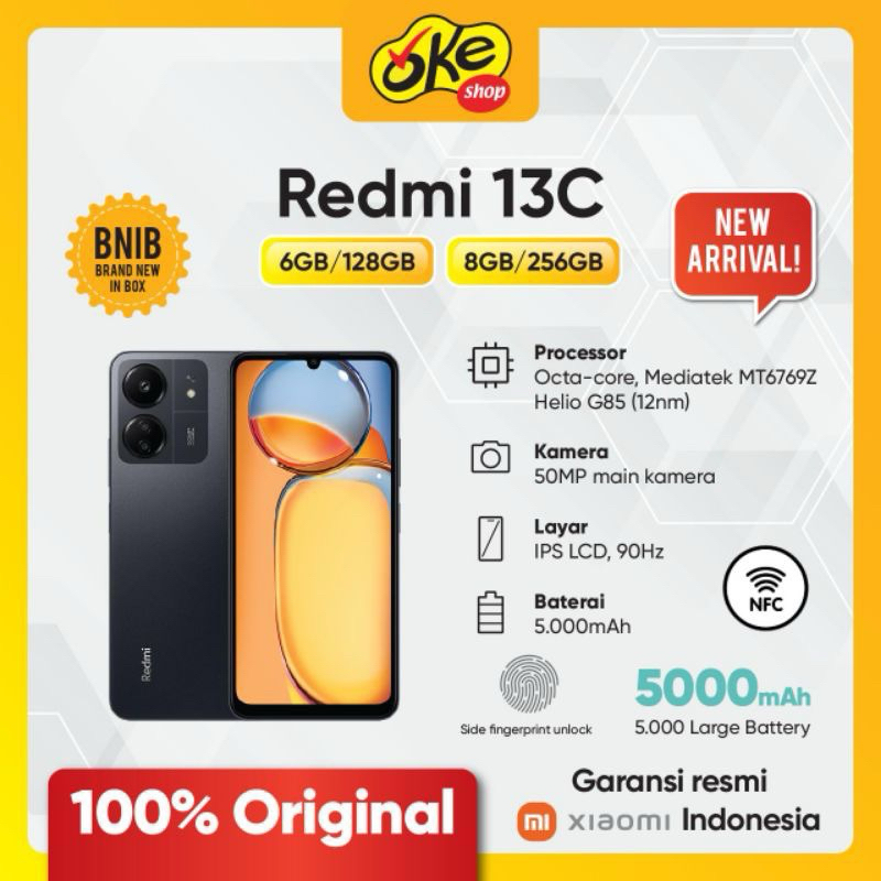 Jual Xiaomi Redmi 13C NFC 6/128GB 8/256GB - Garansi Resmi | Shopee ...