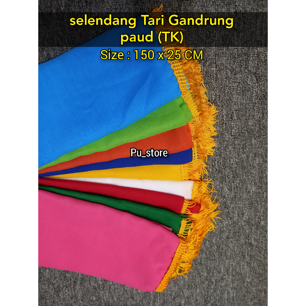 Jual ( 150 x 25 cm) selendang tari Gandrung Anak Paud / TK, sampor tari ...