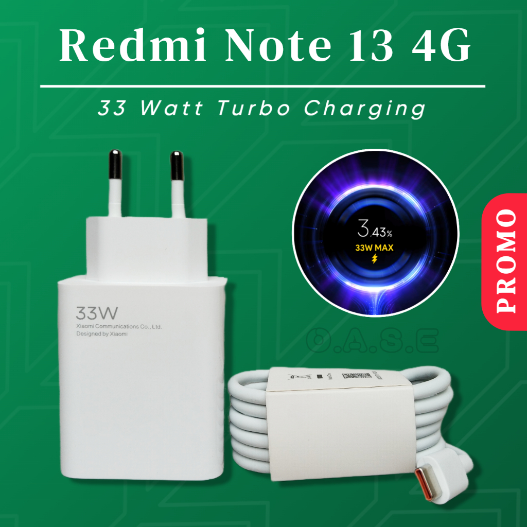 Jual Charger Redmi Note 13 4G Casan Turbo Charging 33 Watt | Shopee ...