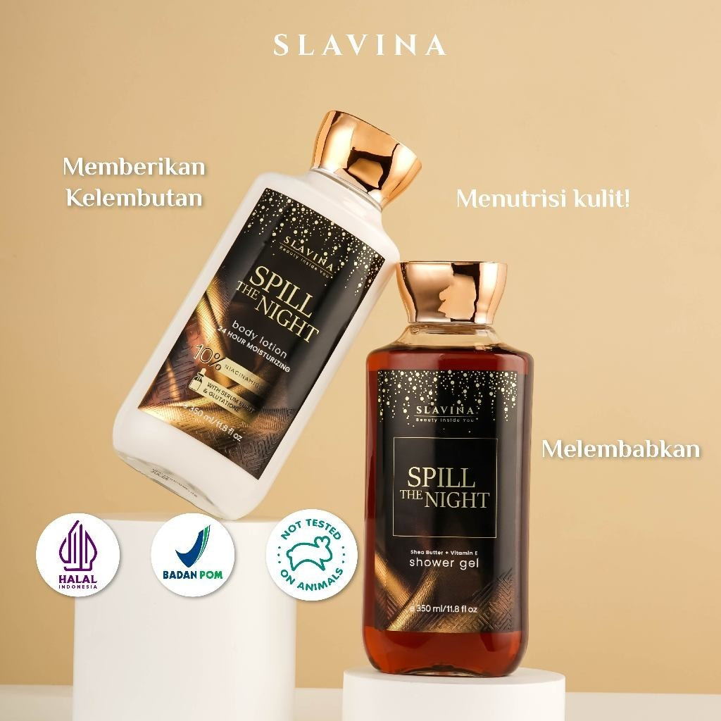 Jual SLAVINA Spill The Night Body Lotion / Shower Gel | Shopee Indonesia