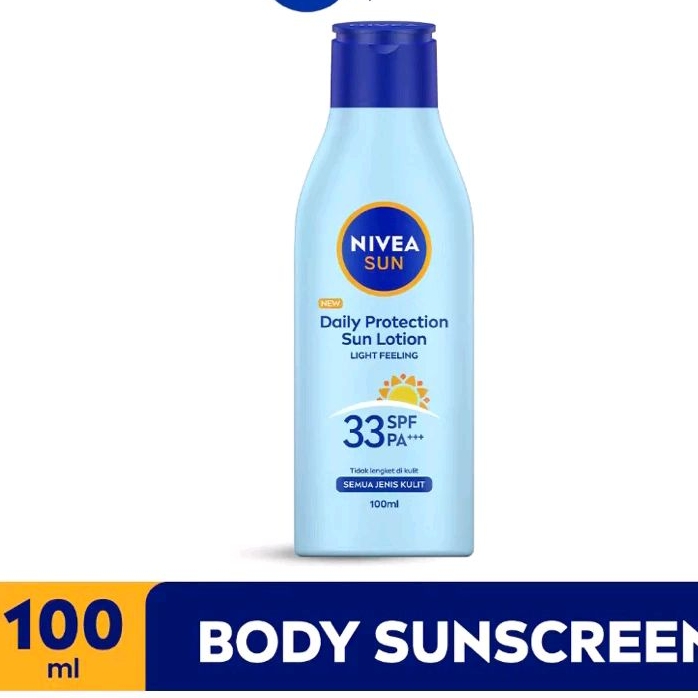 Jual Nivea Body Lotion Daily Protection Sun SPF 33 PA+++ 100ml | Shopee ...