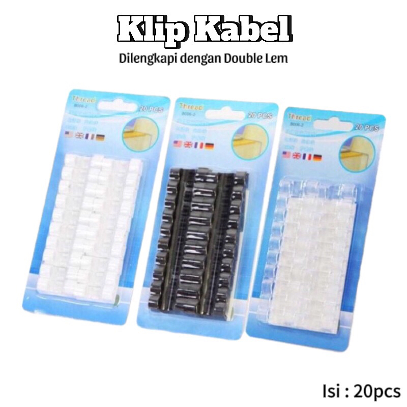 Jual Penjepit Kabel Klip Tempel Dinding Organizer Kabel Serbaguna ...