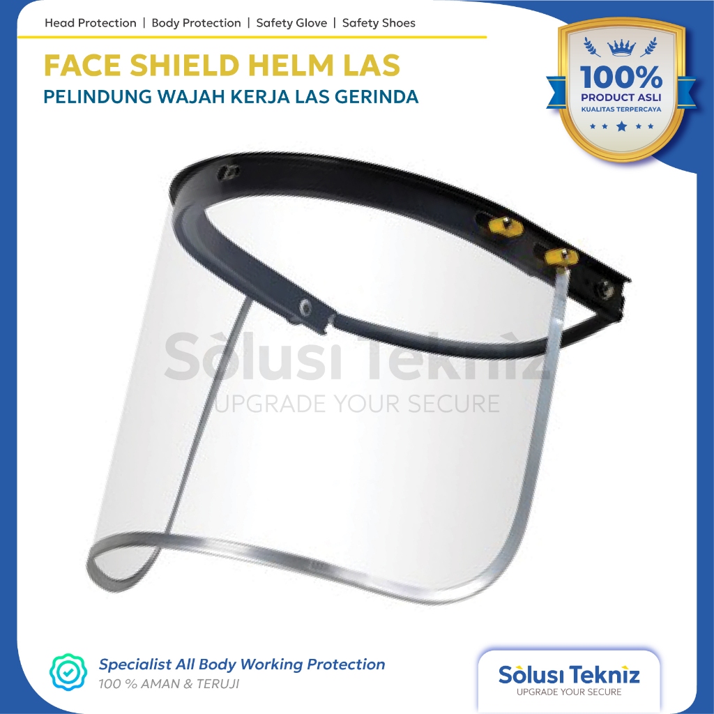 Jual Face Shield Visor Helm Gerinda Pelindung Las Wajah Alat Safety Gosave - Non Helm Proyek ...