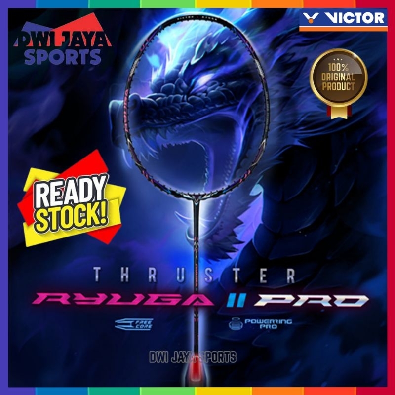 Jual Victor Thruster Ryuga II Pro | TK-Ryuga II Pro B Badminton Racket ...