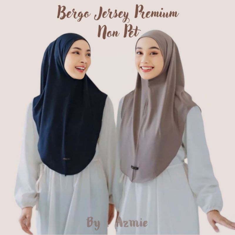 Jual Bergo Hamidah Non Pet Malay Daily Jersey Premium Hijab Instan | Shopee Indonesia