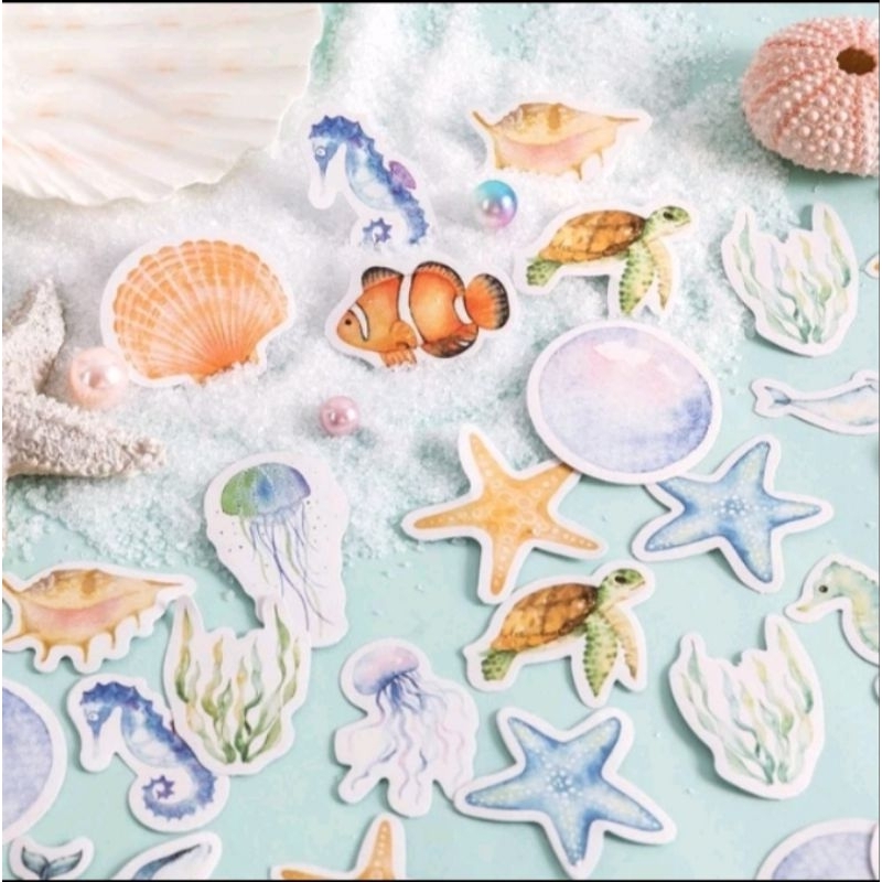 Jual La Felicia Stiker Binatang Laut Deep Sea Planner Jurnal Scrapbook ...