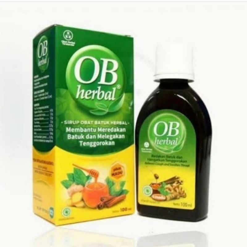 Jual OBH herbal sirup obat batuk hitam pelega tenggorokan dan flu 100 ...