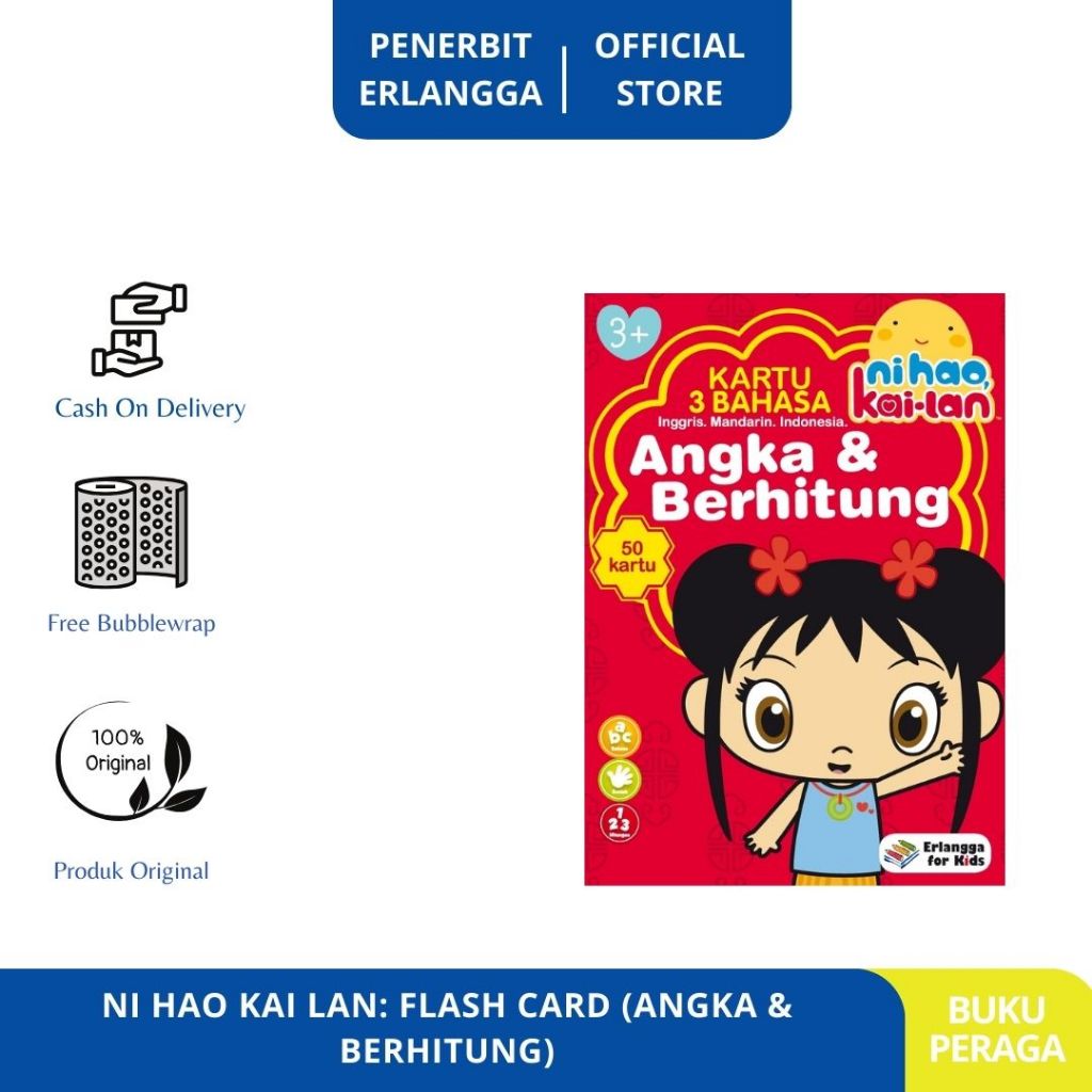 Jual [Erlangga Official] Ni Hao Kai Lan: Flash Card Angka & Berhitung ...