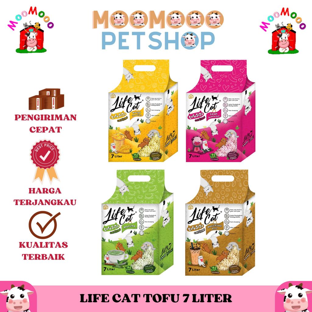 Jual Life Cat Tofu Soya Cat Litter 7L - Pasir Kucing Tofu Gumpal 7 ...
