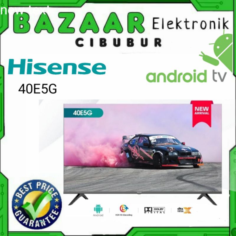Jual HISENSE 40E5G Bezelless Led Tv 40 inch Digital Smart Android 11.0 ...