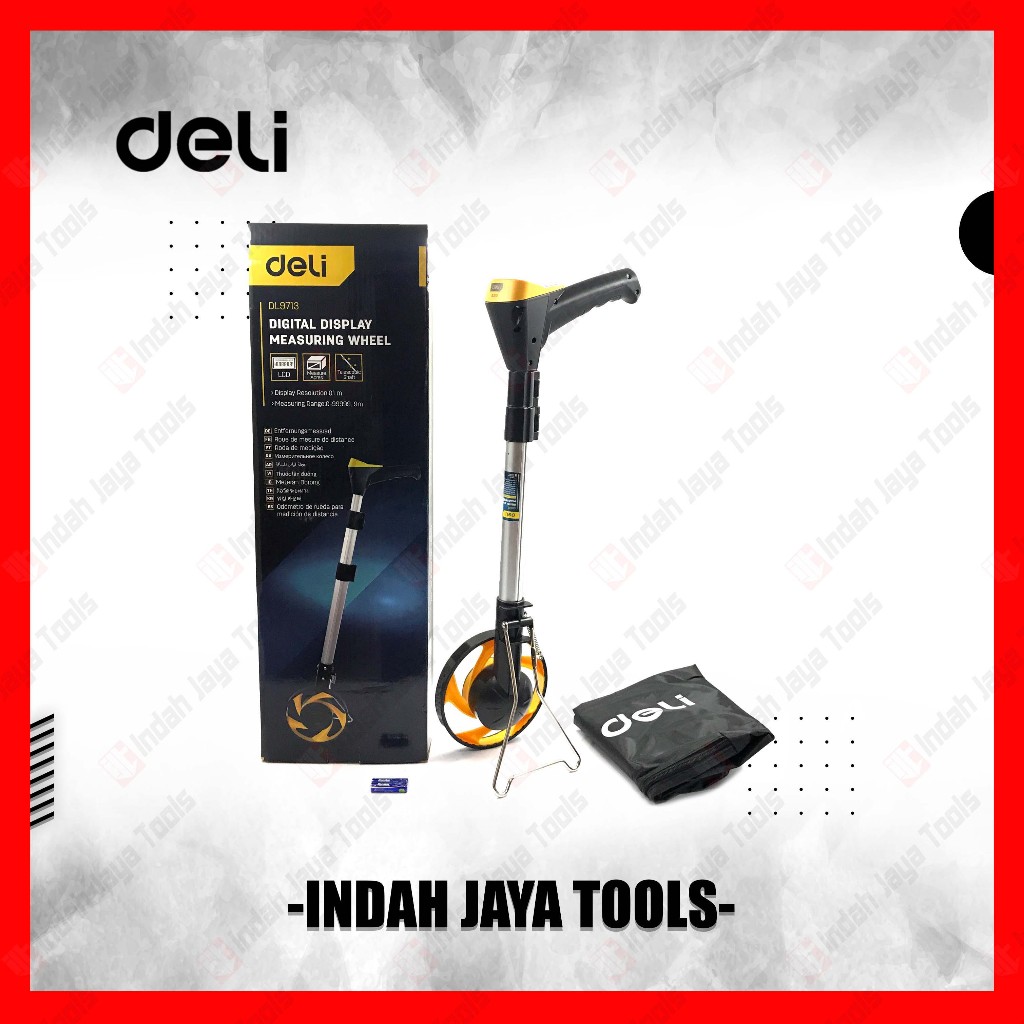 Jual DELI DL9713 Meteran Jalan DIGITAL Dorong Roda - Distance Measuring ...