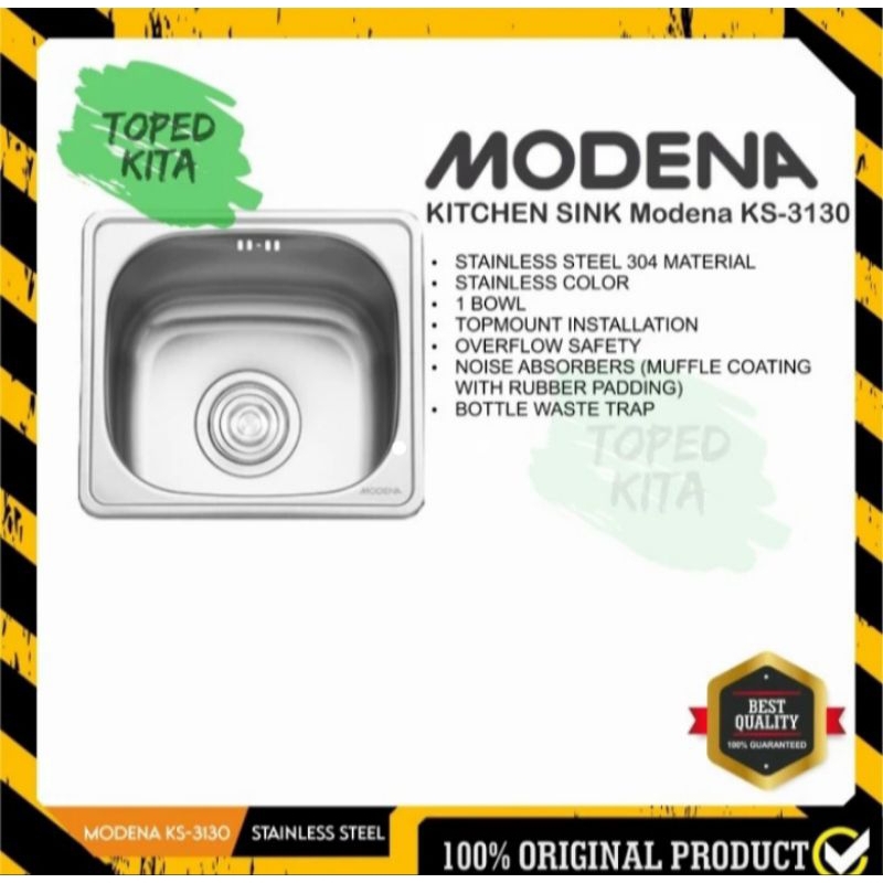 Jual Kitchen Sink Modena Bolsena KS-3130 | Bak cuci piring KS3130 ...