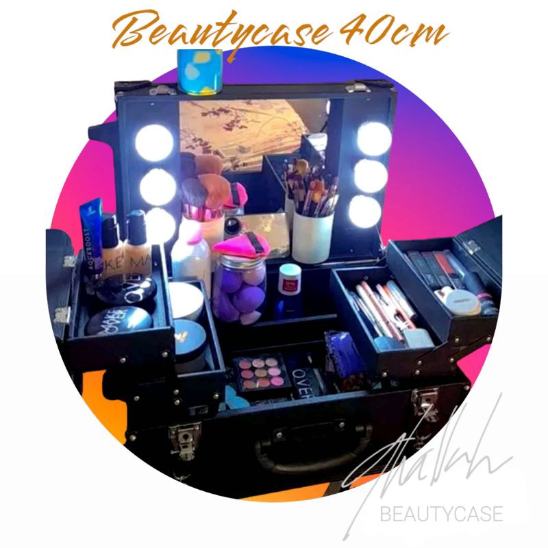 Jual Koper Makeup/Beautycase 40cm 6 Lampu MURAH | Shopee Indonesia
