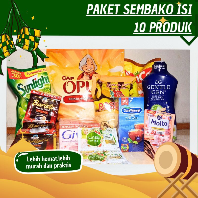Jual PAKET SEMBAKO MURAH ISI 10 PRODUK KEBUTUHAN POKOK | Shopee Indonesia