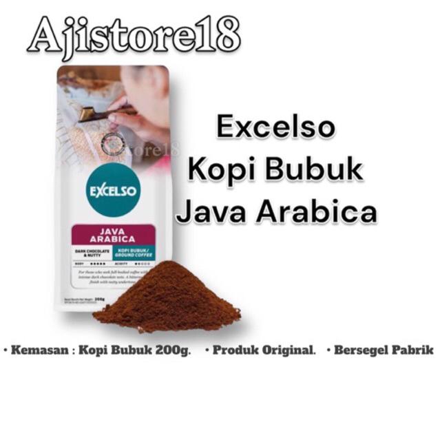 Jual Kopi Bubuk Excelso Java Arabica 200g | Shopee Indonesia