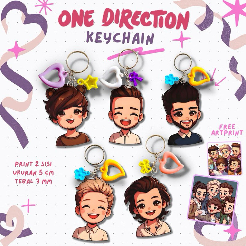 Jual One Direction Keychain Acrylic | Shopee Indonesia