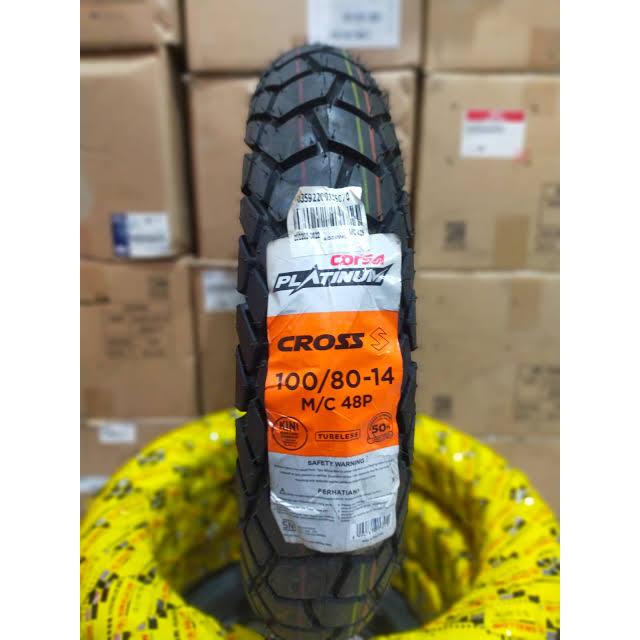Jual ban corsa cross ukuran 100/80-14 tubeles pembuatan 2024 (Baru ...