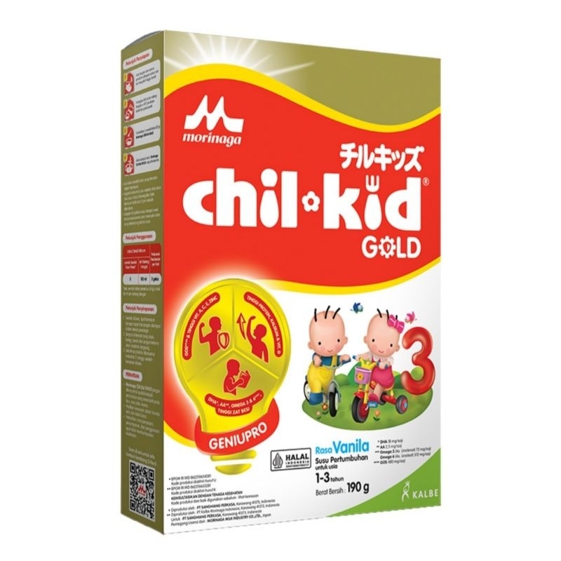 Jual MORINAGA Chil-Kid 3 Susu Pertumbuhan Anak 1-3 Tahun Vanila 190 g ...