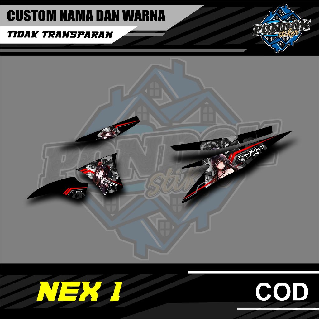 Jual STRIPPING SIMPEL SUZUKI NEX 1 KURUMI TOKISAKI DATE A LIVE SUDAH DI CUTTING TINGGAL TEMPEL ...