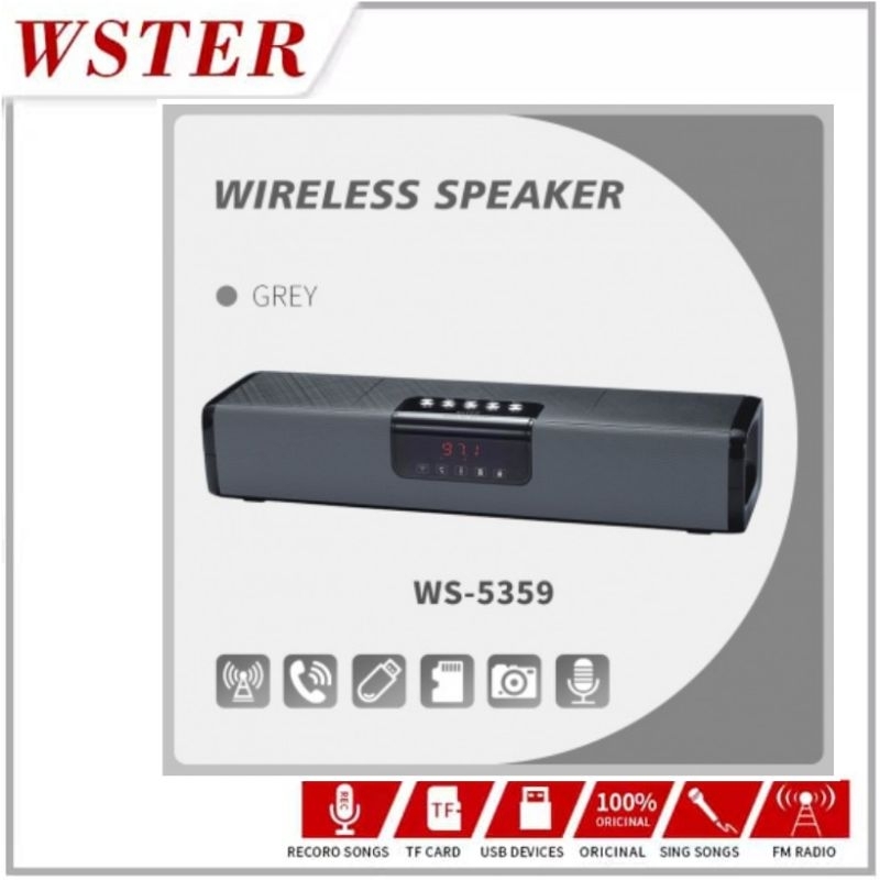 Jual WSTER Original Speaker Karaoke microphone Bluetooth wireless WS-5359 | Shopee Indonesia
