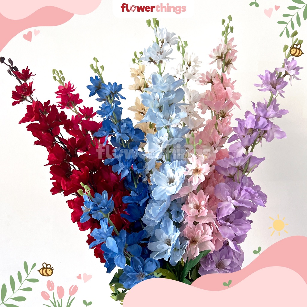 Jual DELPHINIUM - BUNGA ARTIFICIAL / PALSU / BUATAN BAHAN KAIN | Shopee ...