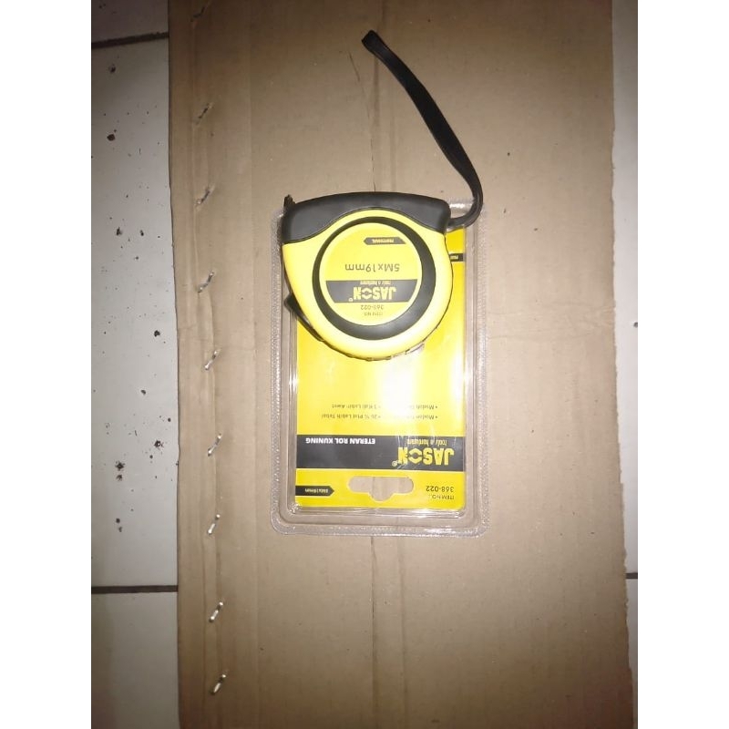 Jual Meteran roll kuning 5m x 19mm Jason | Shopee Indonesia