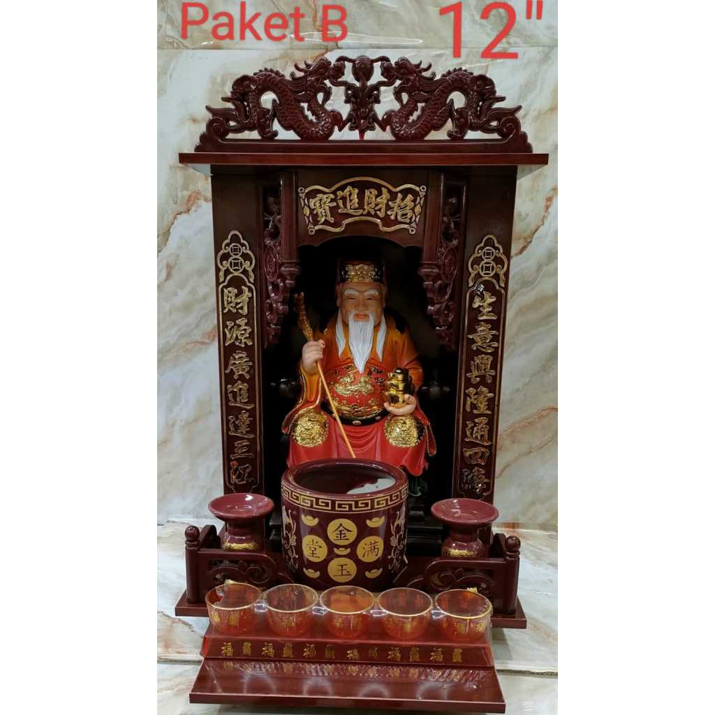 Jual tempat altar rumah altar meja sembahyang 12 inch Dewa Bumi - Paket ...