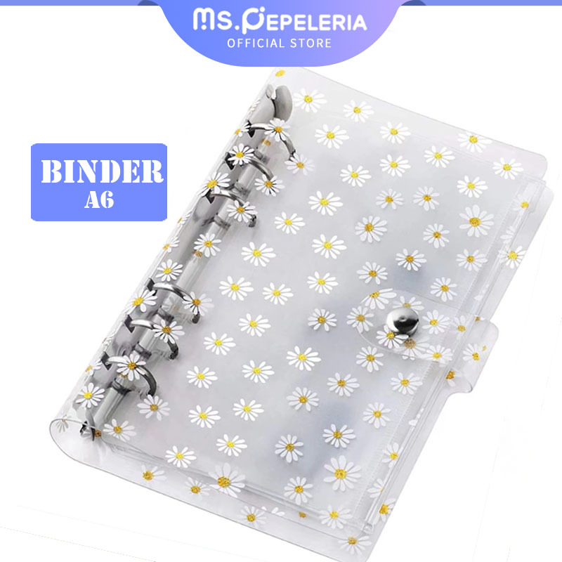 Jual A6 BINDER TRANSPARAN DAISY Clear Soft PVC Notebook Binder Cover ...