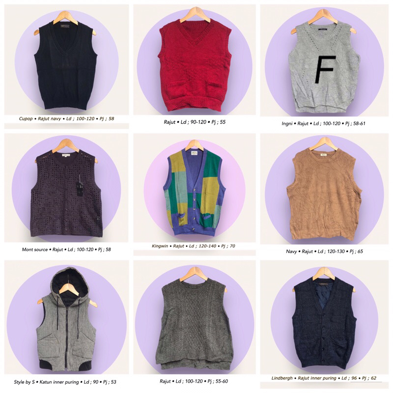 Jual Vest Rajut Motif | Rompi Polos Wanita Vol. F | Shopee Indonesia