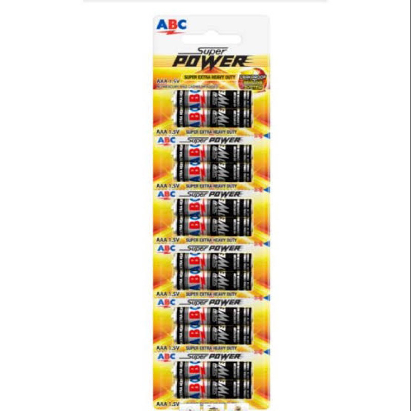 Jual Baterai ABC Super Power-AAA-1 renteng isi-12-pcs (Exp 2029 ...