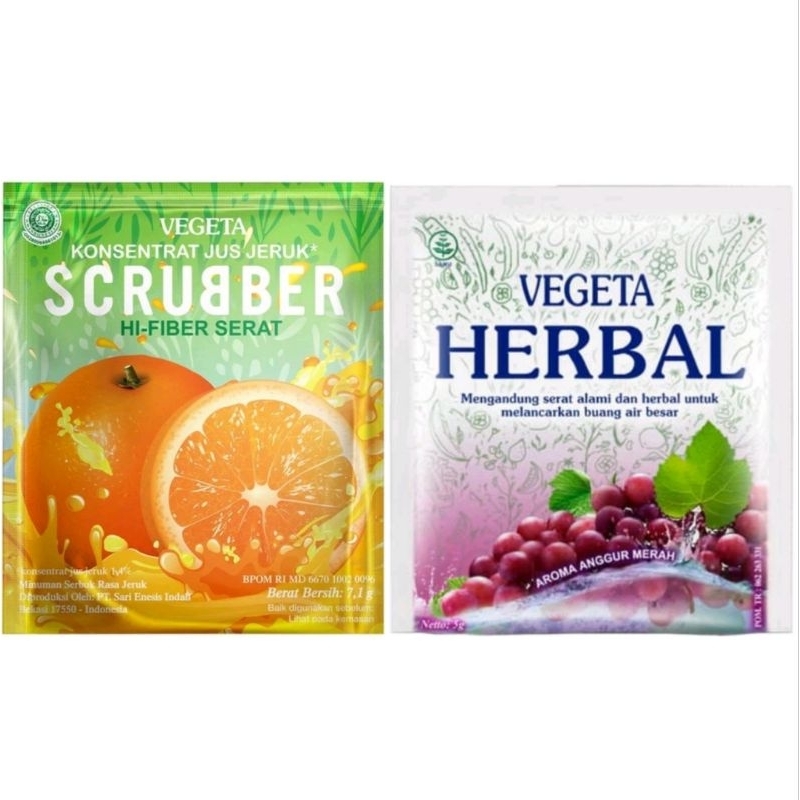 Jual Vegeta Scrubber Dan Vegeta Herbal /sachet | Shopee Indonesia