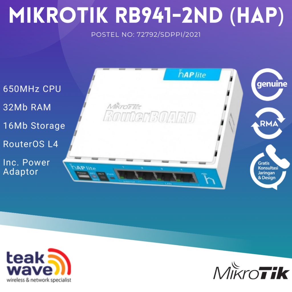 Jual MikroTik RouterBoard 941-2nD (hAP Lite) / RB941-2nD | Shopee Indonesia