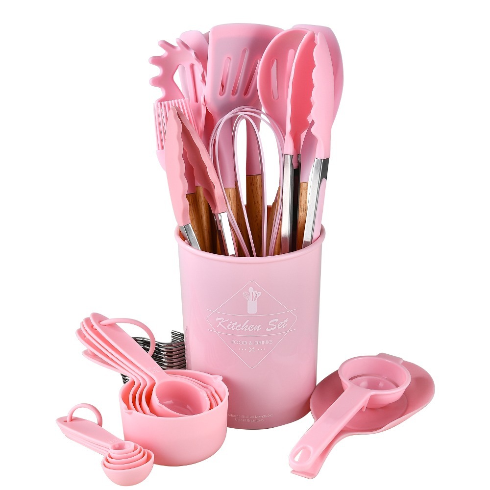 Jual Spatula Sutil Alat Masak Silikon Set 17 pcs Utensil Kitchen Set ...