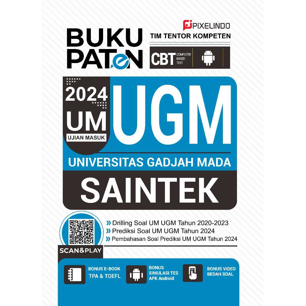 Jual Buku Paten UTBK 2024 Buku Paten Ujian Masuk UGM Saintek 2024 ...