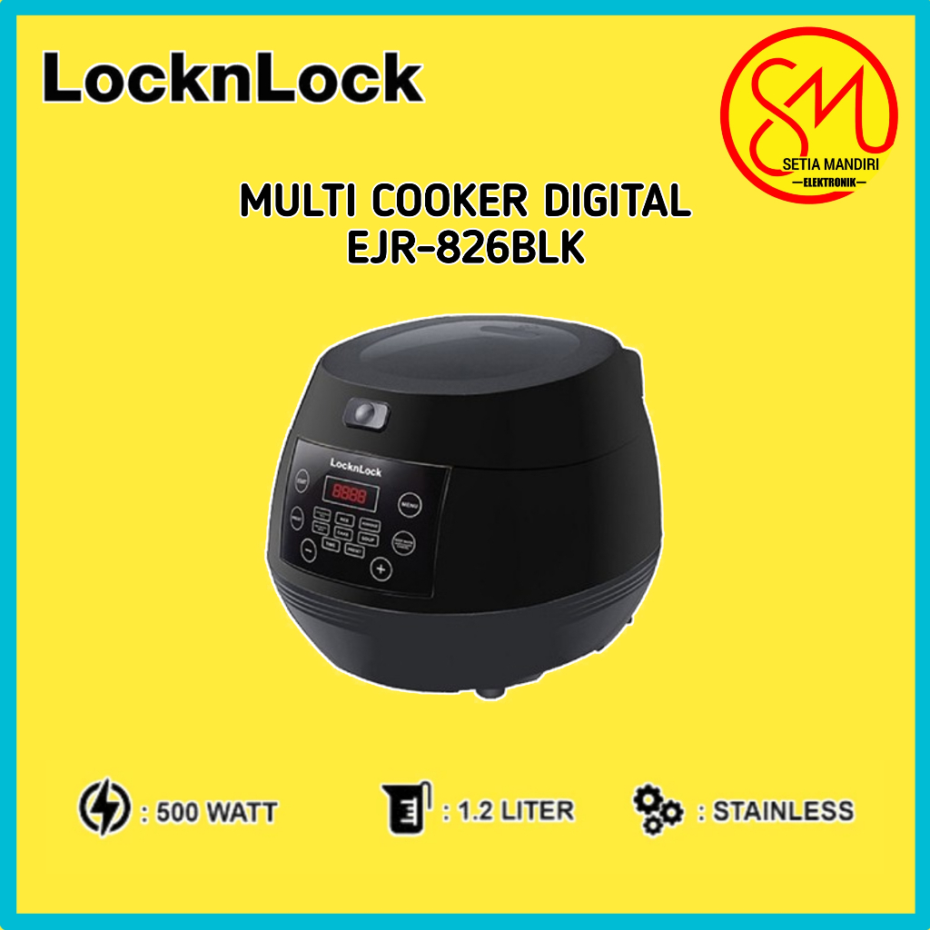 Jual NEW MULTI COOKER LOW SUGAR LOCKNLOCK/LOCK N LOCK/ EJR826BLK - 1,2 ...