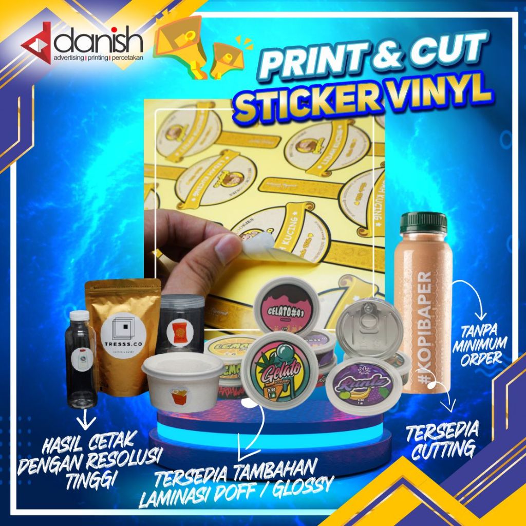 Jual PRINT AND CUT STIKER VINYL LABEL MAKANAN KEMASAN | Shopee Indonesia