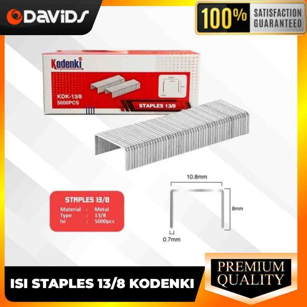Jual Isi Staples Tembak Gun Tacker Hekter Refill Paku 8MM 13/8 5000pcs ...