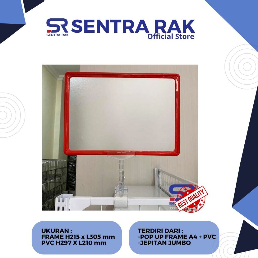 Jual Pop Up Frame Promo ukuran A4 dan Jepitan Jumbo / Price Tag Frame ...