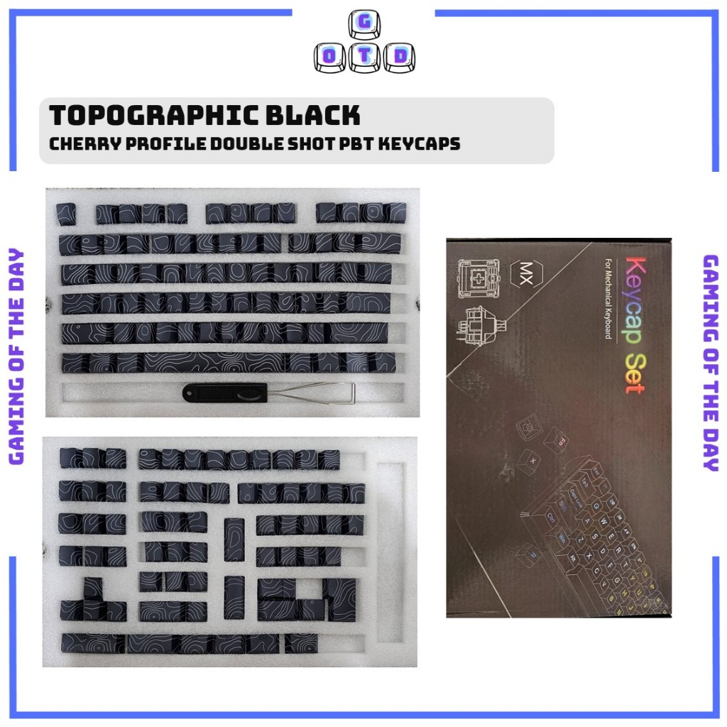 Jual Topographic Keycaps Side Letter by GOTD Cherry Profile PBT Double ...
