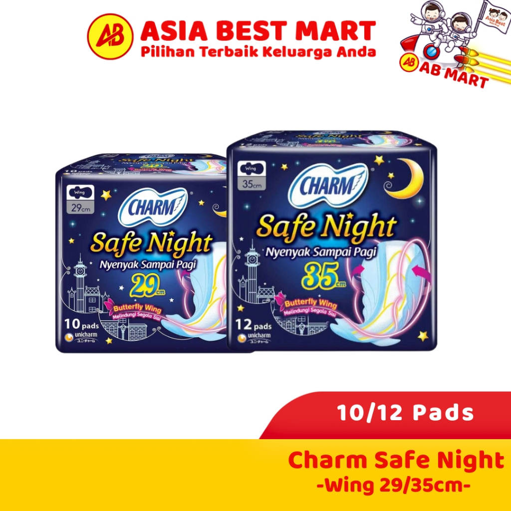 Jual Charm Safe Night 29/35 Cm 10s/12s Pembalut Wanita | Shopee Indonesia