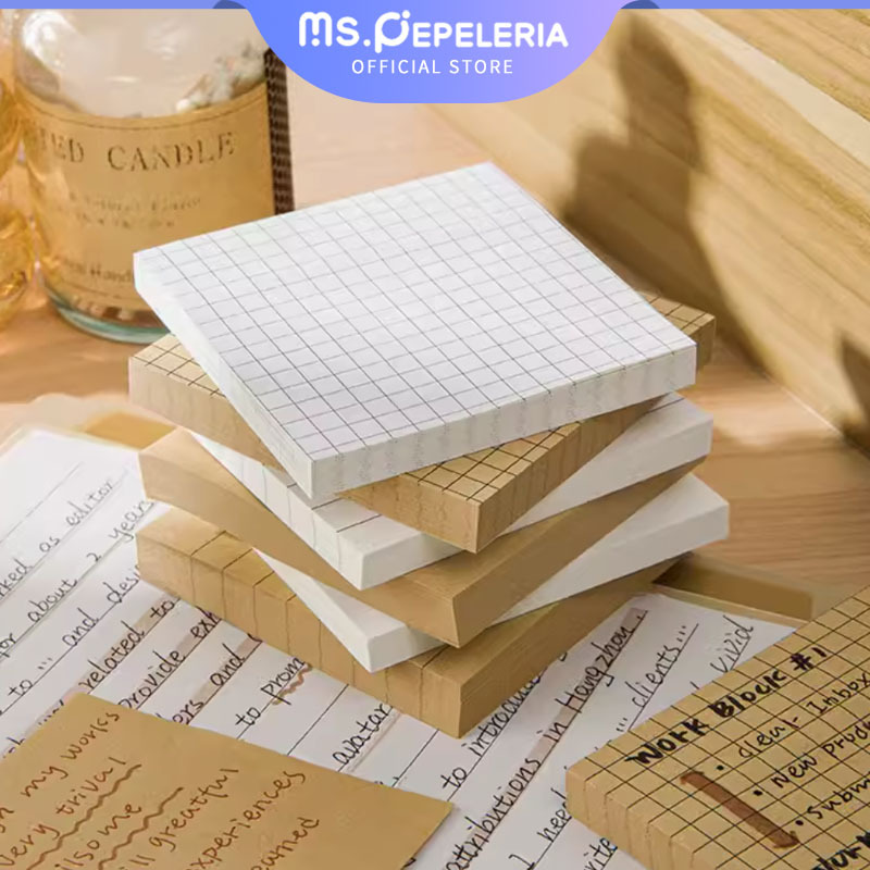 Jual sticky notes/sticky note kraft paper serles/brown white basic ...