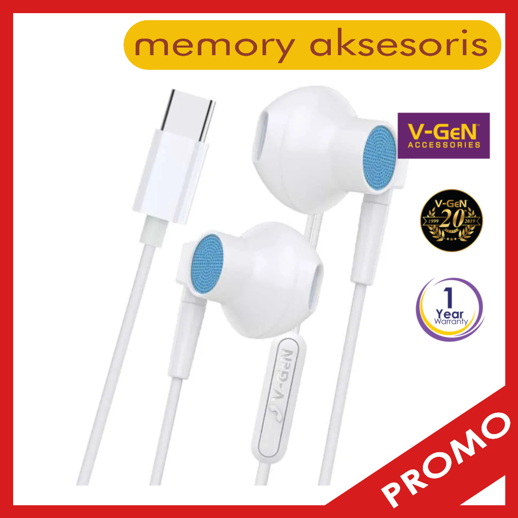 Jual HEADSET Type-C VGEN VEP1-39 Extra Bass | Shopee Indonesia