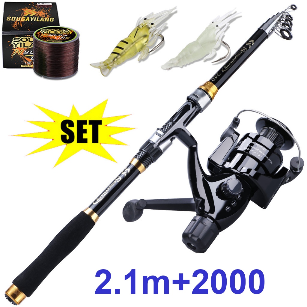 Jual Sougayilang pancing set joran pancing 1.8-2.4m 5.2：1GR reel ...