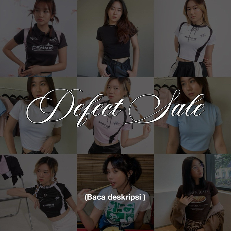 Jual DEFECT SALE - MINOR Crop Top // Baby Tee Motion For Fits | Shopee Indonesia