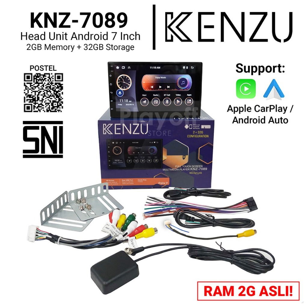 Jual Head Unit Android Kenzu RAM 2+32 GB Car Radio Bluetooth Wifi 7/9 ...